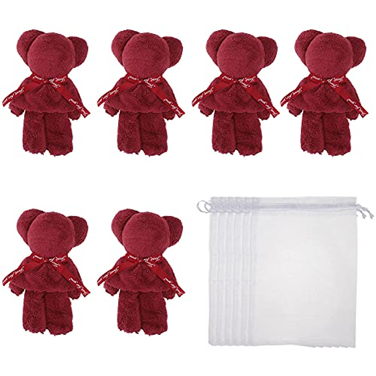 Veemoon 1 Set Adorable Bear Shaped Towel Decorative Washcloth Face Washing Towel