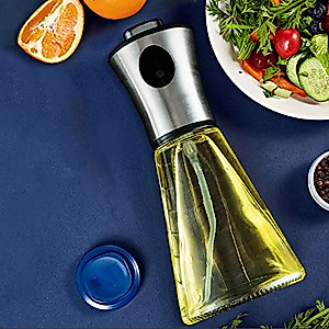 GLLBTPT Oil Sprayer For Cooking 200ml Oil Sprayer for Air Fryer 304 Stainless Steel Olive Oil Dispenser Spray Bottle with Funnel for Cooking,Salad, BBQ, Kitchen Baking, Roasting (200ML)
