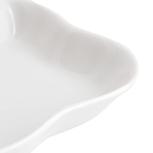 Set of 2 Porcelain Appetizer Serving Trays, 5-Compartment Reusable Divided Platters for Charcuterie Boards, Finger Foods, Fruit, Veggies, Snacks Desserts (9.5x9.5x1 in)