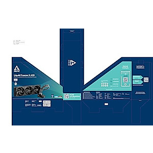 Arctic Liquid Freezer II 420 - Multi Compatible CPU AIO Water Cooler, Compatible with Intel & AMD, Efficient PWM Controlled Pump, Fan Speed: 200-1700 RPM (Controlled via PWM) - Black