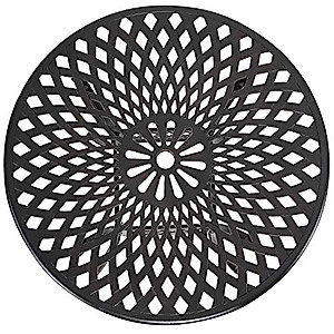 Nuu Garden 5 Pieces Outdoor Patio Dining Sets with Cushions, Cast Aluminum Round Outdoor Conversation Furniture Set for Balcony, Black with Antique Bronze at The Edge, Red