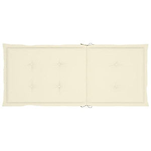 YAFF Bamboo Rocking Chair, Solid Bamboo Patio Chairs with Detachable Cushion, UV & Weather Resistant, Indoor Outdoor Lounge Recliner Chair for Patio, Garden, Pool, Backyard,47.2" x 19.7" x 1.6" -Cream