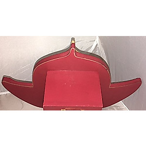 Fire Chief Birdhouse/Indoor or Outdoor/Home Decor/Home&Living/Housewarming/Fireman/Fire Chief/Red/Fireman Hat/Rustic/Primitive/Country Style Living/Made in USA/All Seasons/9"x11 1/2"x3 1/2"