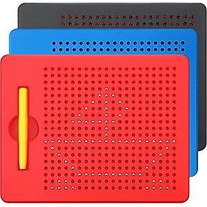 Yexiya 3 Packs Magnetic Drawing Board for Kids with Magnet Pen and Beads Magnetic Tablet Toy Learning Writing Board for Airplane & Car Ride Activities for Kids