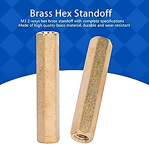 Motherboard Brass Standoff Coupling Standoff Pillar Spacer Nut Brass Standoff for PCB Motherboard for Electrical Equipment(M3*25 (50 pcs per Sale))