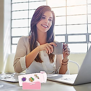 Giantree Silicone Cup Holder with Built-in Slot, Cup Cradle for Crafting Use to Apply Vinyl Decal Small Tumbler Stand Cup Holder with Felt Edge Squeegee Suit for Glass Cups Bottles Mugs(Pink)