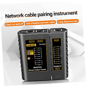 Mobestech 4pcs Pc Network Tester Wire Tester Kit Network Check Continuity Ethernet Tester LCD Cat6 Tester Wire Circuit Tester Plastic Wire Tester Battery Testers Liner Electronic Cable