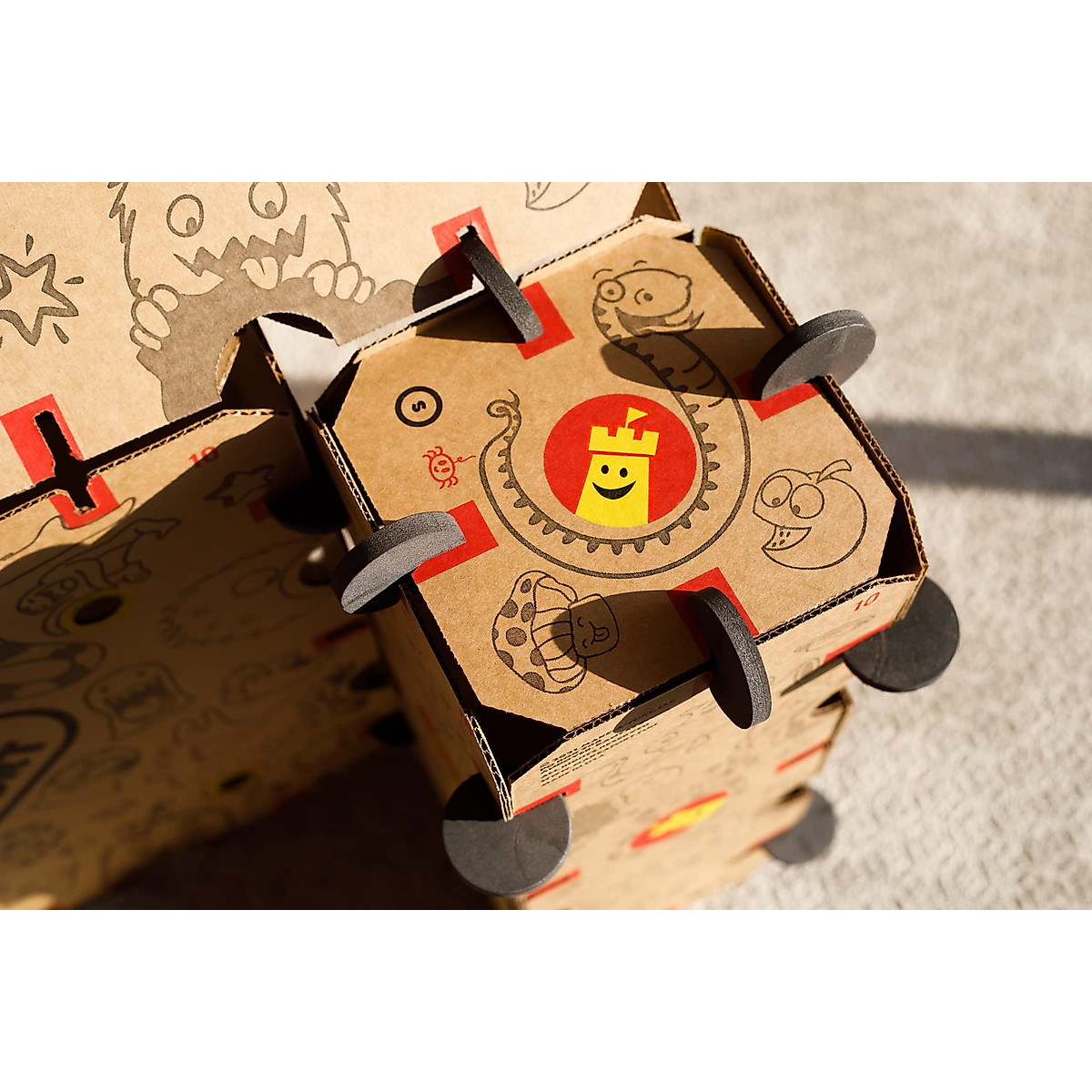 Make-A-Fort Creator Kit - Build Complex and Challenging Forts for Kids - Creative Fun for Ages 8 and Up - Build a Robot, a Rocket, a Shark, Fighter Jets, and More - Durable, Reusable, and Made in USA