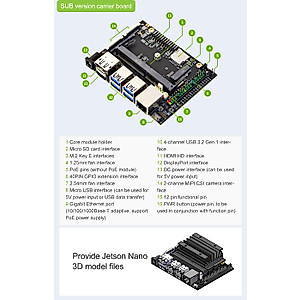 Jetson Nano B01 4GB SUB Development Kit Official Board for AI and Robotics Yahboom Provide ROS Programming Courses