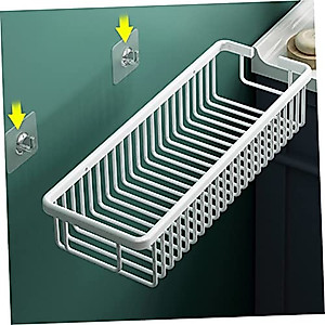 Hemoton Mount Toilet Metal Gel Bathroom Shampoo Conditioner Drilling Tote Bottle Punch-free Basket Wall-mounted Room Wash Portable Kitchen Living Organizer Drain Space Shower Holder