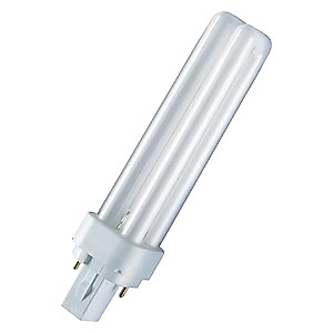 Osram 13W Dulux-D 2-Pin G24d-1 Cap 840 [4000K] Cool White Colour Energy Saving Compact Fluorescent Lamp