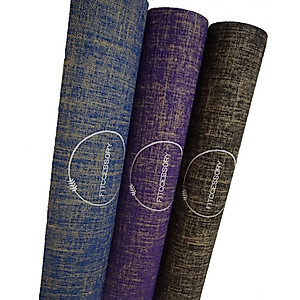 100% Eco-friendly Hemp Yoga Mat - Double Sided - Non-Toxic/Non-slip (Brown)