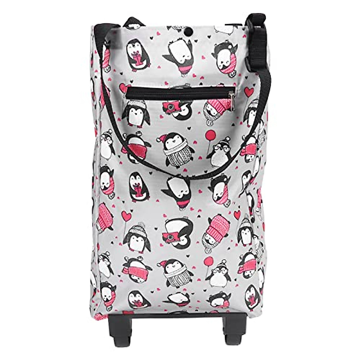 & Portable Grocery Shopping Cart for Seniors - Foldable Household Trolley with Large Storage, Suitable for Outdoor Camping Trips