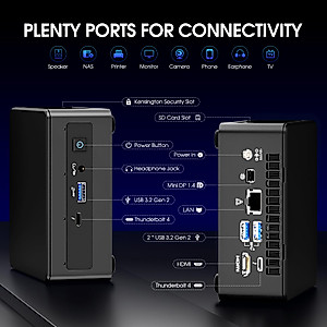 Intel NUC 11 NUC11PAHi7 Panther Canyon Mini PC, i7-1165G7, 32GB RAM, 1TB SSD, Mini Computers Windows 11 Pro for Business Home Office, Support 8K/WiFi 6/4K Quad Display/Bluetooth 5/Thunderbolt 3