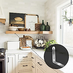 Rierdge 10 Pcs Slotted L Brackets Heavy Duty, 120mm Adjustable L-Shape Corner Brace, Stainless Steel Right Angle Brackets for Wood, Furniture, Shelves (4.8 Inch Silver)