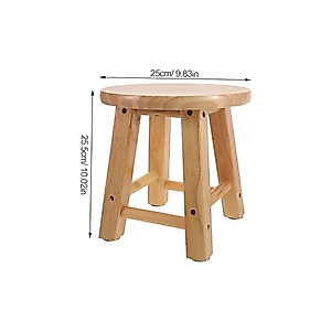 Parliky Solid Wood Bench Stool Wood Small Wood Stools Wood Stool for Bathroom Plant Table Indoor Short Step Stool Stools for Sitting Bench Mini Step Stool Low Stool Wooden