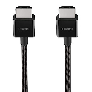 Belkin Ultra HD HDMI 2.1 Cable 6.6FT/2M, 4K Ultra High Speed HDMI Cable, 48Gbps HDMI 2.1 Braided Cord, Dolby Vision HDR & 8K@60Hz Capable, Compatible w/ Playstation, PS4, PS5, Xbox Series X & More