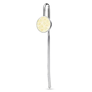 Sunflower Yellow Metal Bookmark Vintage Silver Book Marker Clip Unique Christmas Teacher Birthday Gifts 1.2"