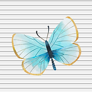 Butterfly Vinyl Decals Stickers for Walls Car Window Laptop Tumbler Boys Girls Kids Bedroom Nursery Room Decor Watercolor Monarch Colorful Black Golden Gold Silver YASVG18980