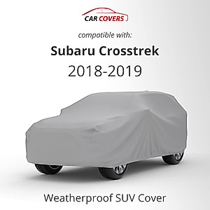 CarCovers Weatherproof SUV Cover & Warranty Compatible with Subaru 2018-2019 Crosstrek - Outdoor Cover Theft Cable Lock SUV Accessories Better Than Waterproof
