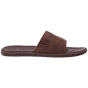 UGG mens Seaside Slide Sandal, Luggage Leather, 9 US