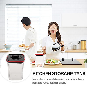 OSALADI 1pc Spiral Storage Tank Rice Storage Tank Airtight Tank containers with lids Flour kitchen storage container vacuum seal containers storage container with lid pp food rack dry food