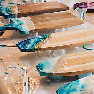 [Pack of 25] EpoxyStix Disposable Measuring Cups for Mixing Epoxy Resin - Measurements in mL and Oz - Bonus Pack with 25 Applicator Sticks and 25 Mixing Sticks