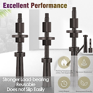 Quick Release Core Drill Stand Anchor Bolt & Nut Reusable Expansion Bolt M12 Threaded Bolt Perfect for Anchoring Core Drilling Machines, Rig Stands, Wall Saw Track and Wire Saws 2 Sets