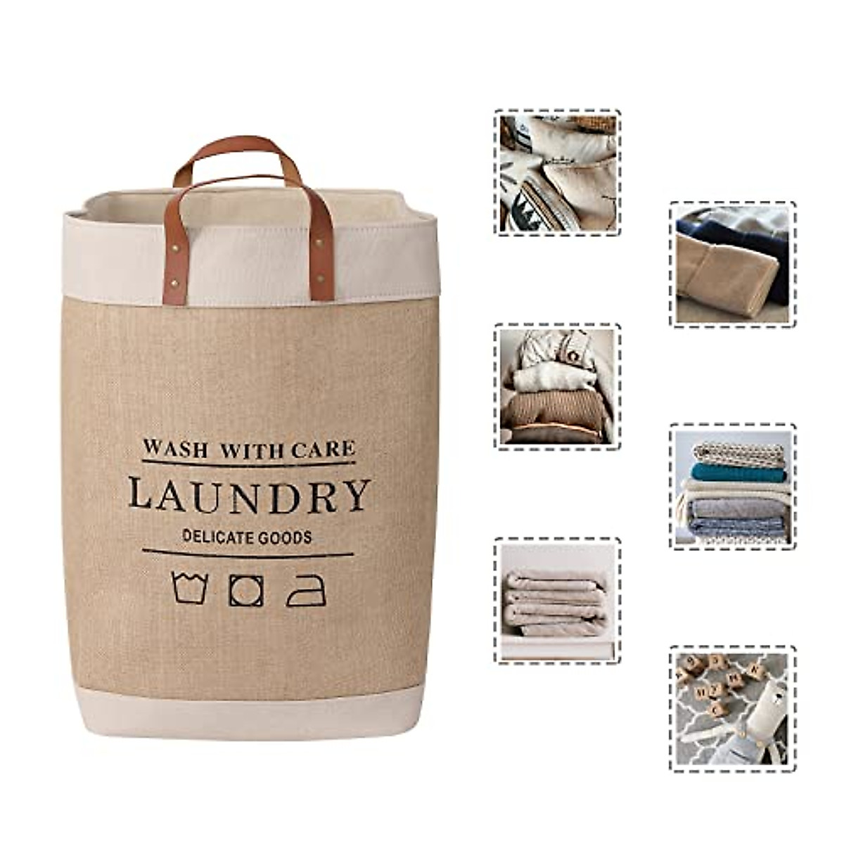 Mantto Large Laundry Basket Hamper Freestanding Laundry Hamper Collapsible Tall Clothes Hamper Storage Basket Foldable Laundry Basket Organizer for Laundry Bedroom Bathroom Toys 75L