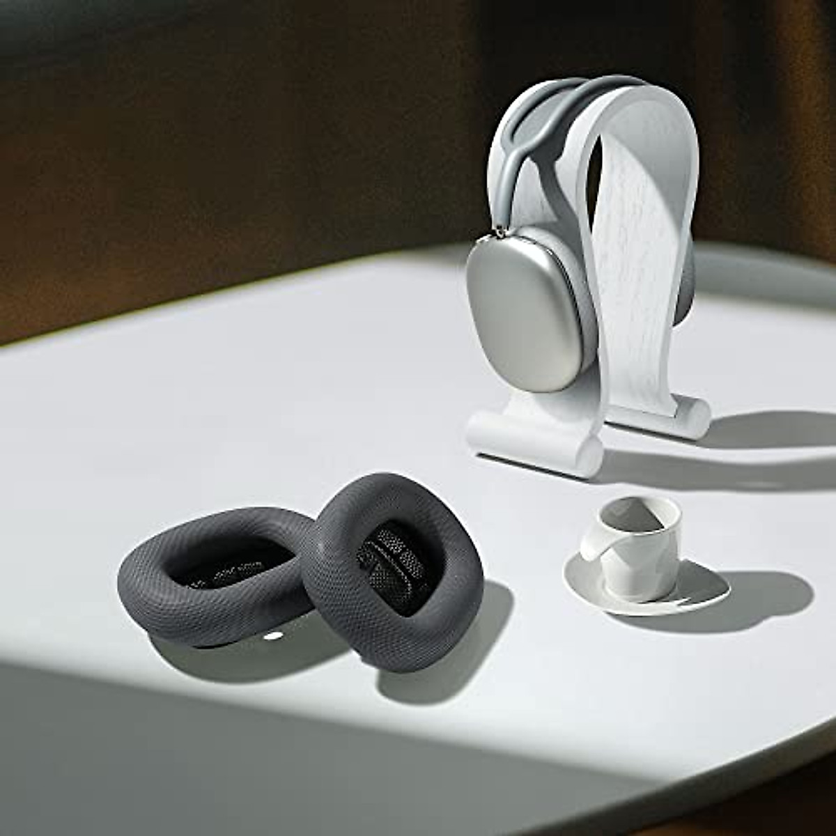 kwmobile Replacement Ear Pads Compatible with Apple AirPods Max - Earpads Set for Headphones - Dark Grey