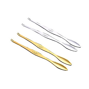 Housoutil 6pcs 304 Nutcracker Tool Stainless Steel Spoon Metal Cooking Spoon Crab Tool Set Crab Leg Tools Lobster Tools Crab Fork Crab Eatting Tool Seafood Needle Peeling Machine Seafood Aub