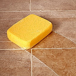 QEP 70005Q-6D 7.5 Inch x 5.5 Inch x 1.875 Inch Grouting, Cleaning and Washing Sponge, X-Large, 6-Pack, 6 Pack, Yellow, 6 Count