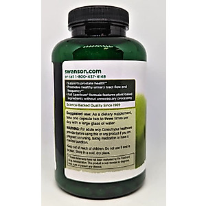 Swanson Saw Palmetto - Herbal Supplement Promoting Male Prostate Health Support - Natural Hair Supplement & Urinary Health Support (540 mg 250 Capsules) 2 Pack