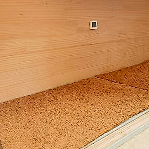 Hamiledyi Reptile Carpet Coconut Fiber Mat Terrarium Bedding Substrate Liner Soft Green Mat for Bearded Dragon Tortoise Lizard Snake Gecko Chamelon Iguana(2 Pcs)