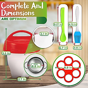 Indvidual Egg Boiler for Hard Boiled Eggs - 6Pcs Silicone Poached Egg Cups for Boiling Eggs Hard Boiled Egg Maker Silicone Egg Mold - Poached Egg Cooker Hardboiled Egg Making Poached Egg Holder Mold