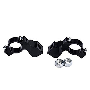 Toxz Pair Aluminum Bike Mirror Mountain Bicycle Rearview Mirrors with Bases,Handlebar End Rear Back View Mirrors,360° Rotate,Large Lens