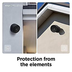 elago Silicone Cover Compatible with Google Nest Cam Outdoor or Indoor (Battery) - Magnetic Mount Cover Included, All Weather Protection, Easy Installation [Black]