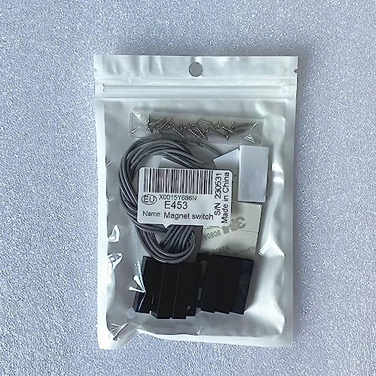 Gebildet 3 Sets NO/NC Black Magnetic Switch Wiring Recessed Door Sensor Hidden Window Contact Reed Switch for Access Control Replace Alarm System