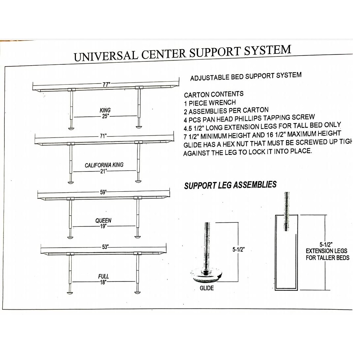 Go Green International Universal Bed Support | Custom 30 yrs Experience