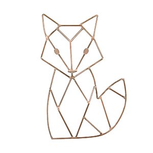 NoJo Fox Shaped Wire Nursery Wall Décor, Copper Finish