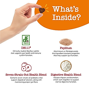 Zesty Paws Probiotics for Dogs - Digestive Enzymes for Gut Flora, Digestive Health, Diarrhea & Bowel Support - Clinically Studied DE111 - Dog Supplement Soft Chew for Pet Immune System - AE, 90 Count