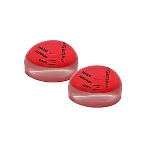 Egg Timer for Boiling Eggs (Pack of 2) - Color Changing Indicator for Medium, Soft & Hard Eggs - Perfect Egg Timer That Changes Colors When Done - Egg Thermometer - Kitchen Gadget