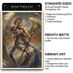 Fantasy North - Sophial - Angel of Love - 100 Smooth Matte TCG Trading Card Sleeves - Fits Magic MTG Commander Pokemon and Other Card Games - Playing Card Sleeves