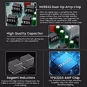 [Upgraded] AIYIMA A07 Pro TPA3255 Stereo Amplifier Bluetooth 5.2 300Wx2 HiFi Class D Amp 2.0/2.1 Channel Audio Power Amp for Speaker with Bass Treble Control& Line Output + Power Adapter