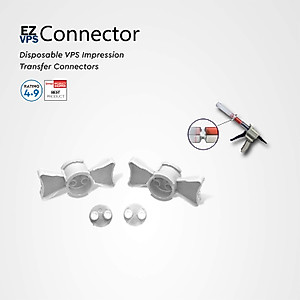 EZ VPS Connector 1:1 Ratio Dental Impression Material Transfer Connector (5 Ribbon Holders + 100 Transfer Connectors)