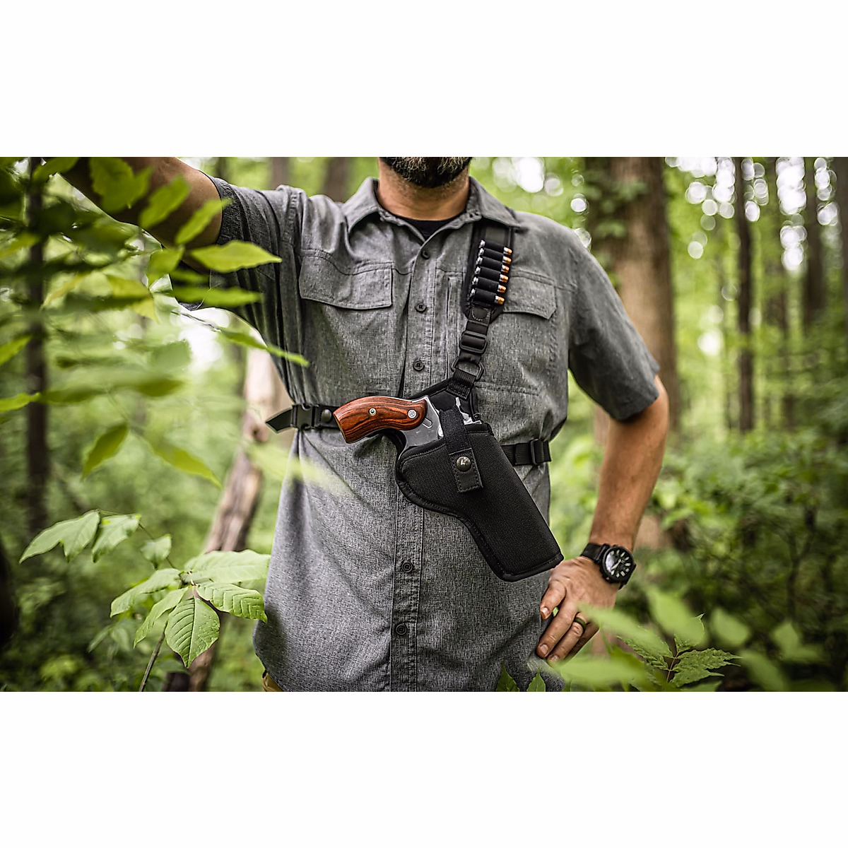 DIAMOND D OUTDOORS - Denali Chest Holster for Revolver up to 6 ½” Barrel