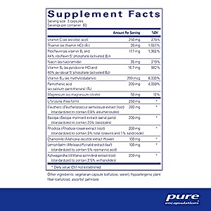 Pure Encapsulations Daily Stress Formula | Hypoallergenic Stress Defense Formula | 180 Capsules