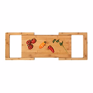 Lipper International 8841 Bamboo Wood Over-the-Sink Expandable Cutting Board, 34" x 11 1/2" x 3/4"