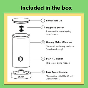LĒVO Gummy Candy Mixer - Hands-Free Infused Edible Mixer & Potent Gummy Candy Maker - Make Your Own Infused Gummies - Gummy Maker Machine for DIY Herb Infused Gummy Candies