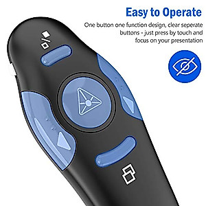 Presentation Clicker Wireless Presenter Remote Clicker for PowerPoint Presentation Remote, RF 2.4GHz USB Presentation Clicker PPT PowerPoint Clicker for Mac, Keynote, Computer, Laptop